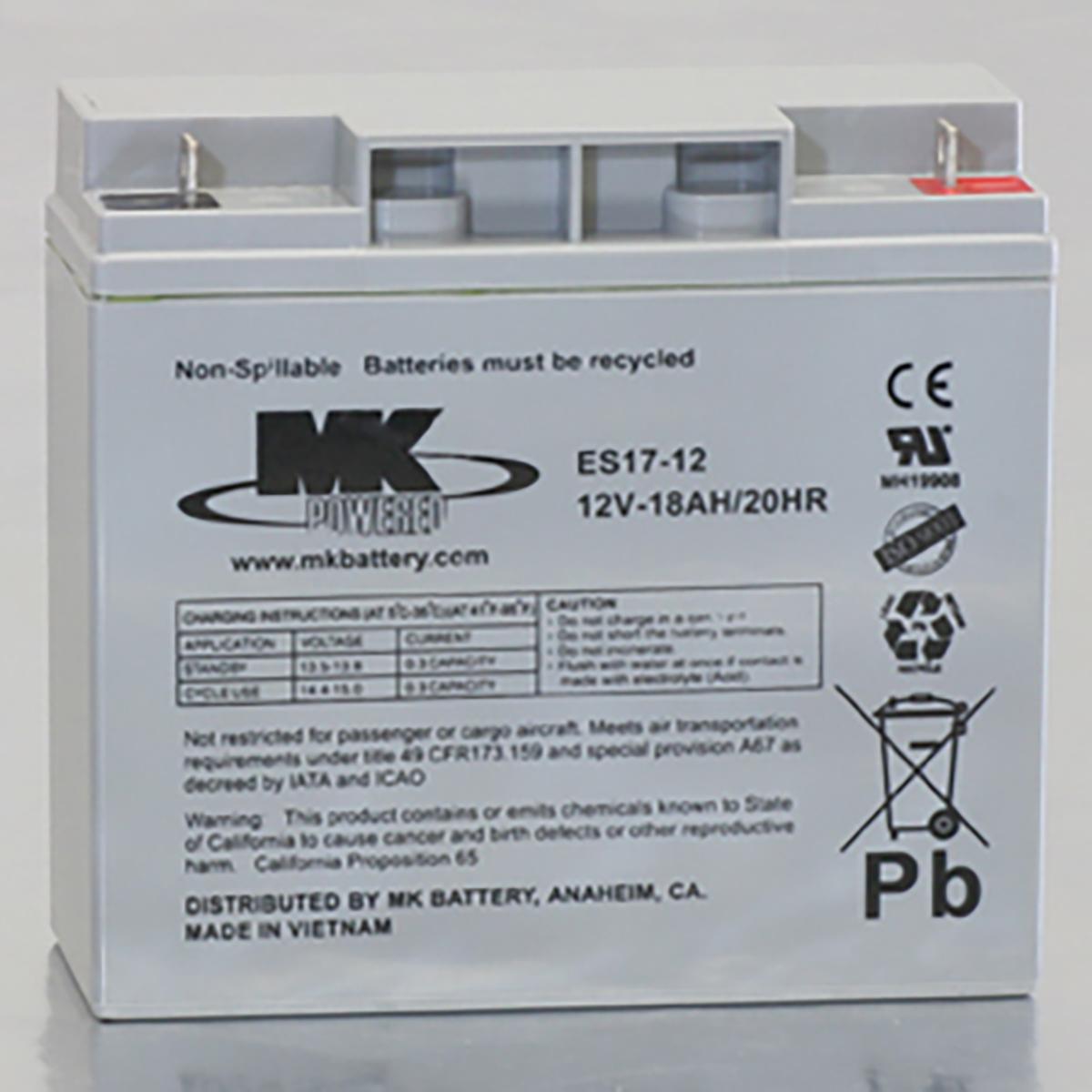 Unipower B00928-1 Battery 12v 18Ah VRLA ES17-12 | OSI Batteries