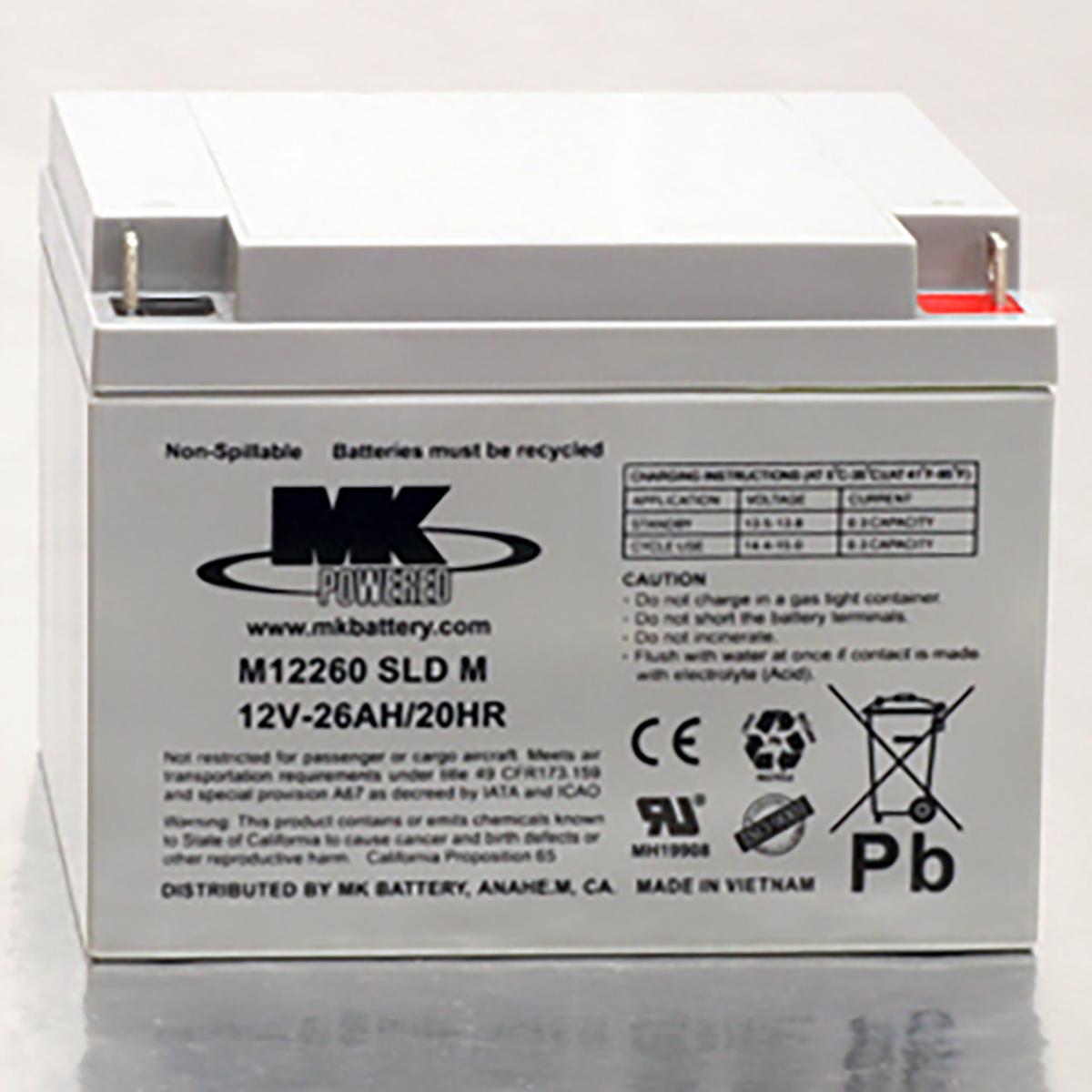 MK M12260 SLD M Battery 12v 26Ah Sealed Rechargeable ES26-12 | OSI ...