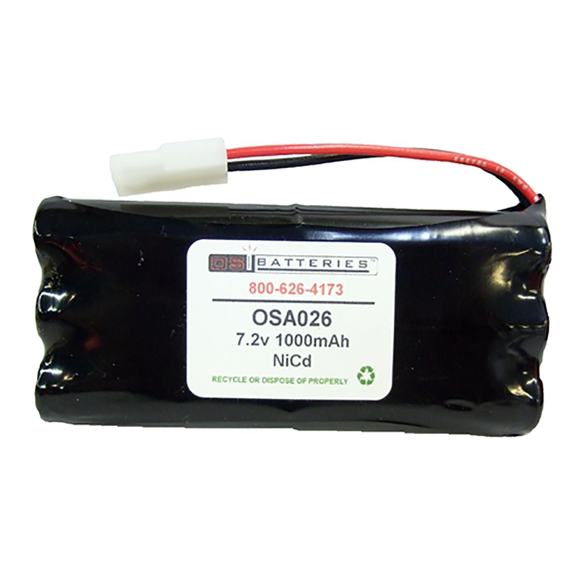 OSA026 7.2V 1000mAh NiCD Assembly Battery | OSI Batteries