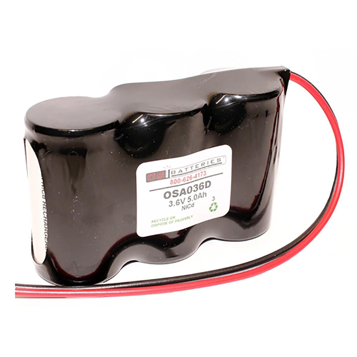 OSA036D 3.6V 5000mAh NiCD Assembly Battery | OSI Batteries