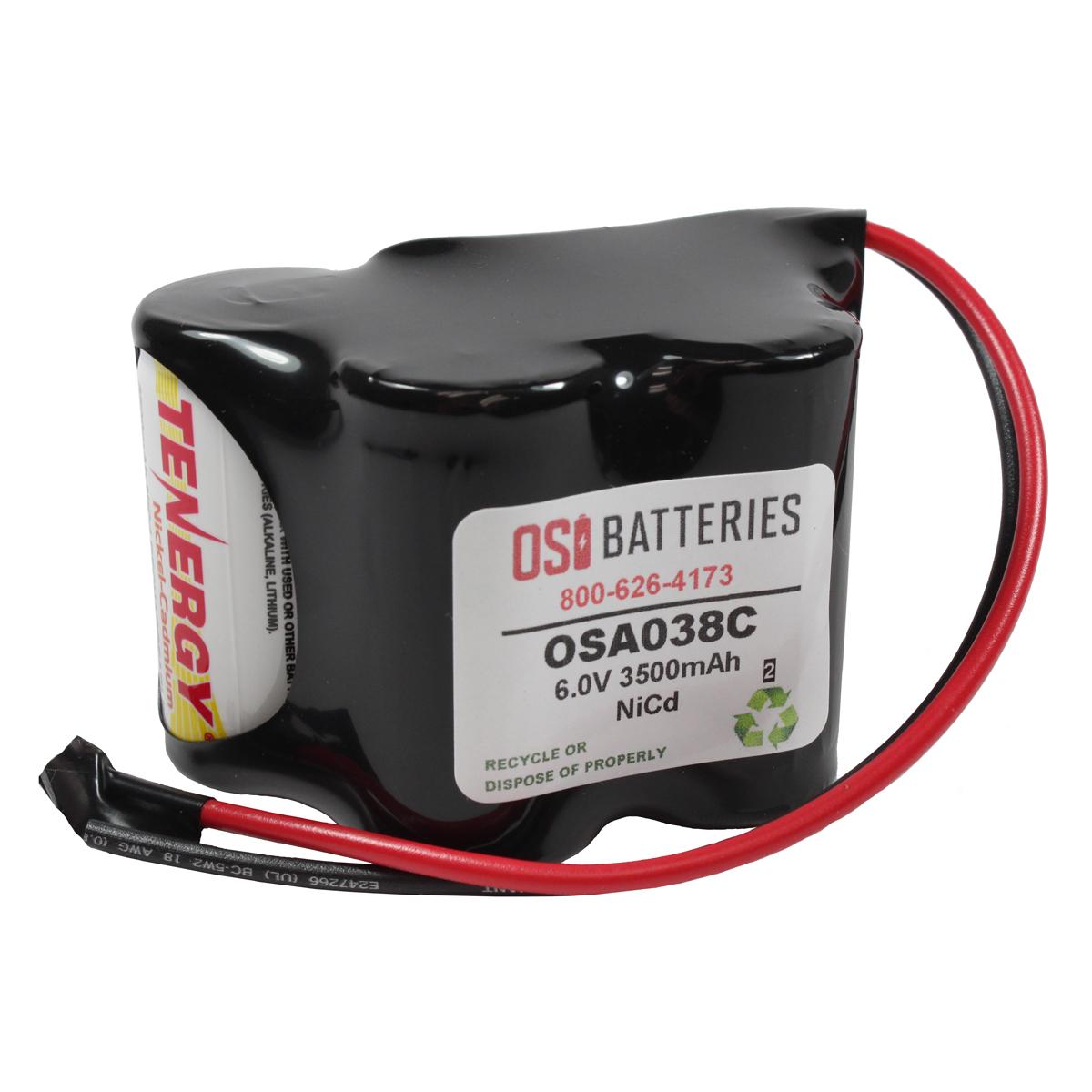 5/C-2500/27/WL Emergency Light Battery 6V 3.5Ah | OSI Batteries