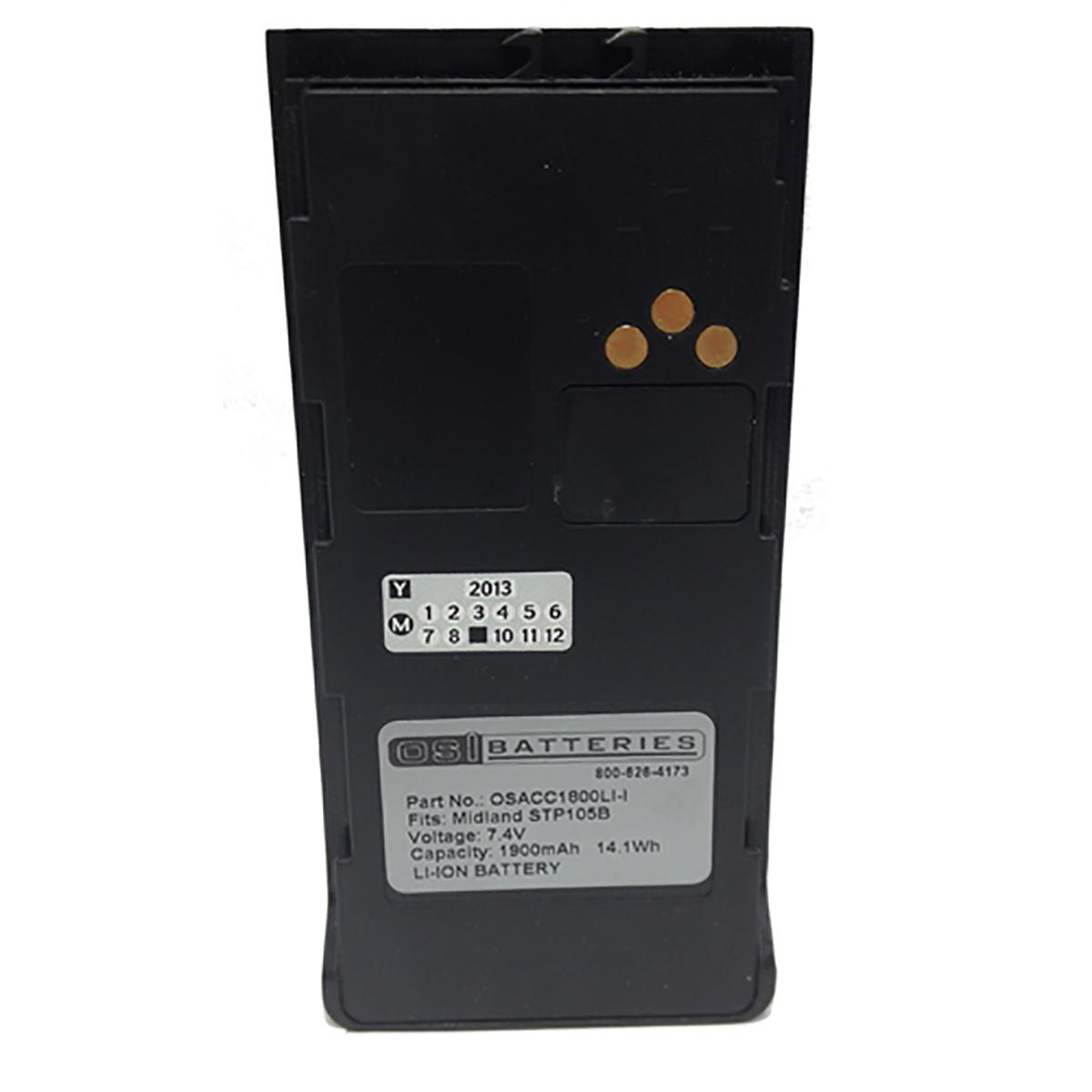 Maxon, Midland ACC1800 Battery 1800mAh Smart Lithium Ion | OSI Batteries