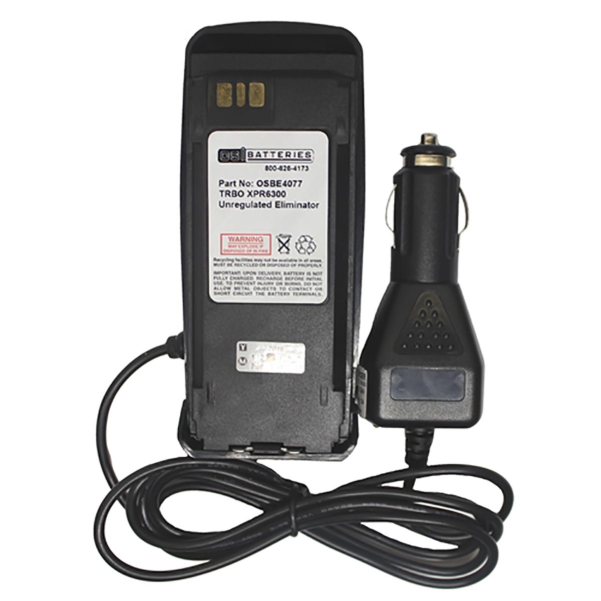 Motorola XPR6580 Battery Eliminator with DC Cord | OSI Batteries