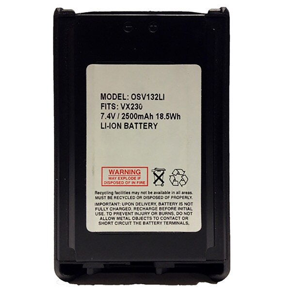 Vertex Standard VX-231 UNI Charger Battery 2500mAh Li-Ion | OSI Batteries