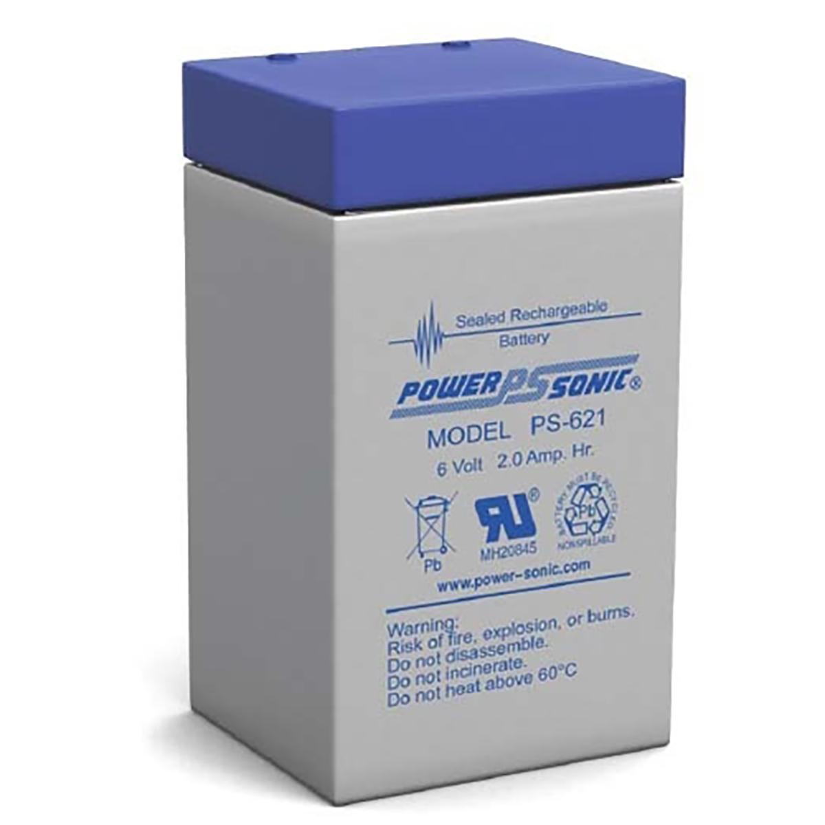 PowerSonic PS-621 Battery 6V 2.0Ah Sealed Rechargeable | OSI Batteries