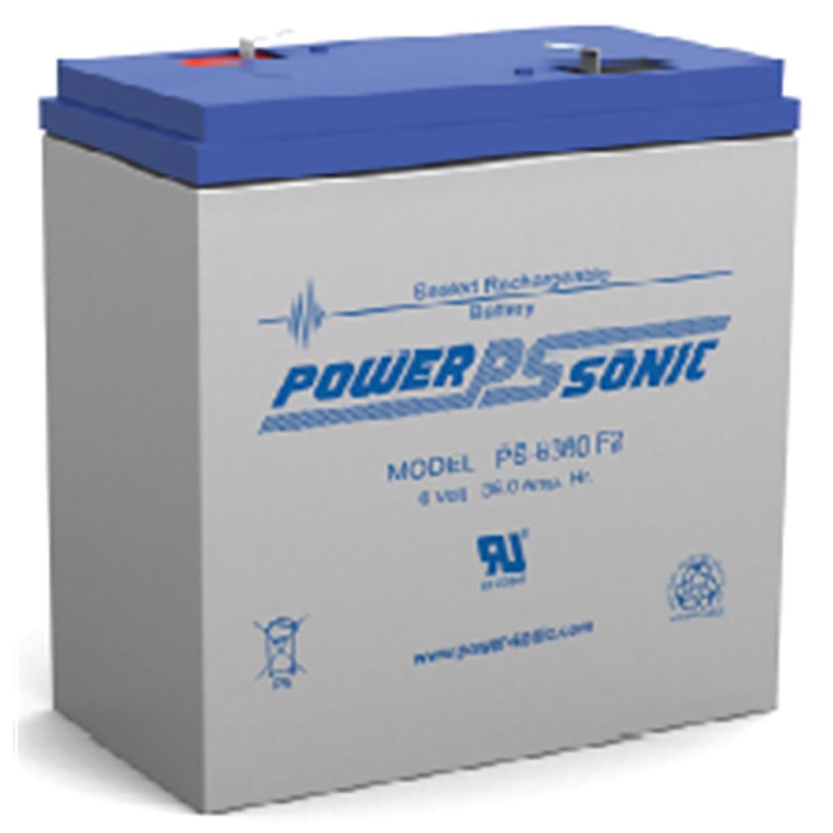 PowerSonic PS-6360 F2 Battery 6V 36Ah Sealed Rechargeable | OSI Batteries