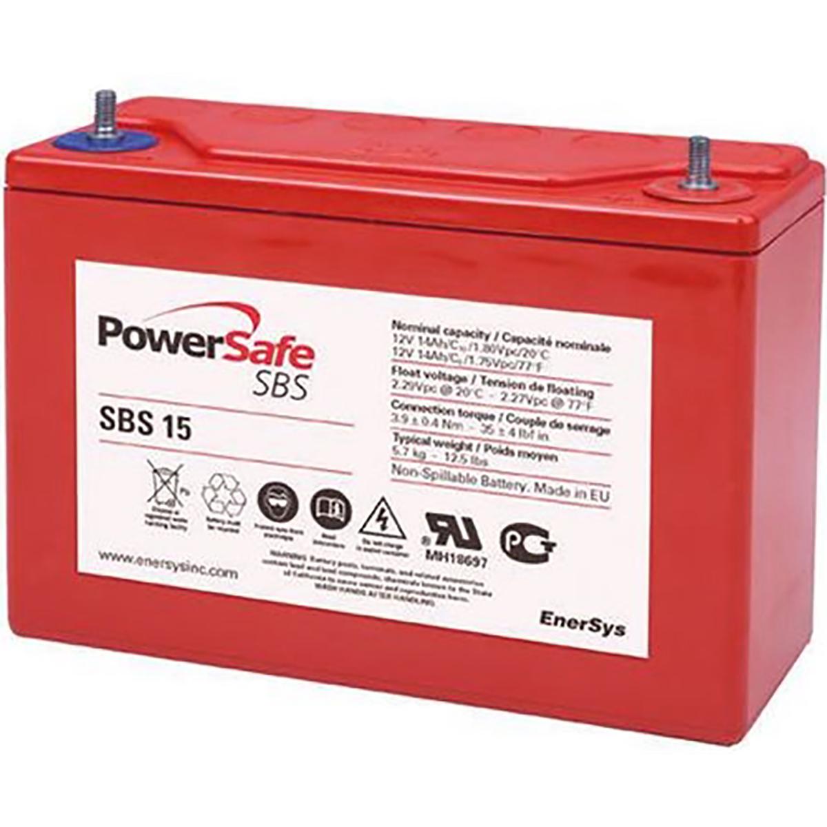 EnerSys PowerSafe SBS-15 VRLA Battery 12.0v 14.0Ah | OSI Batteries