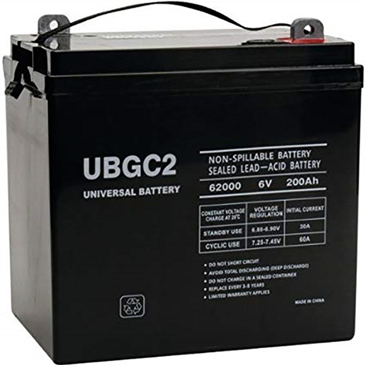 Universal UB-GC2 Battery 6v 200Ah Sealed Lead Acid AGM | OSI Batteries