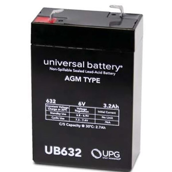 Universal UB632 Battery 6V 3.2Ah Sealed Rechargeable | OSI Batteries