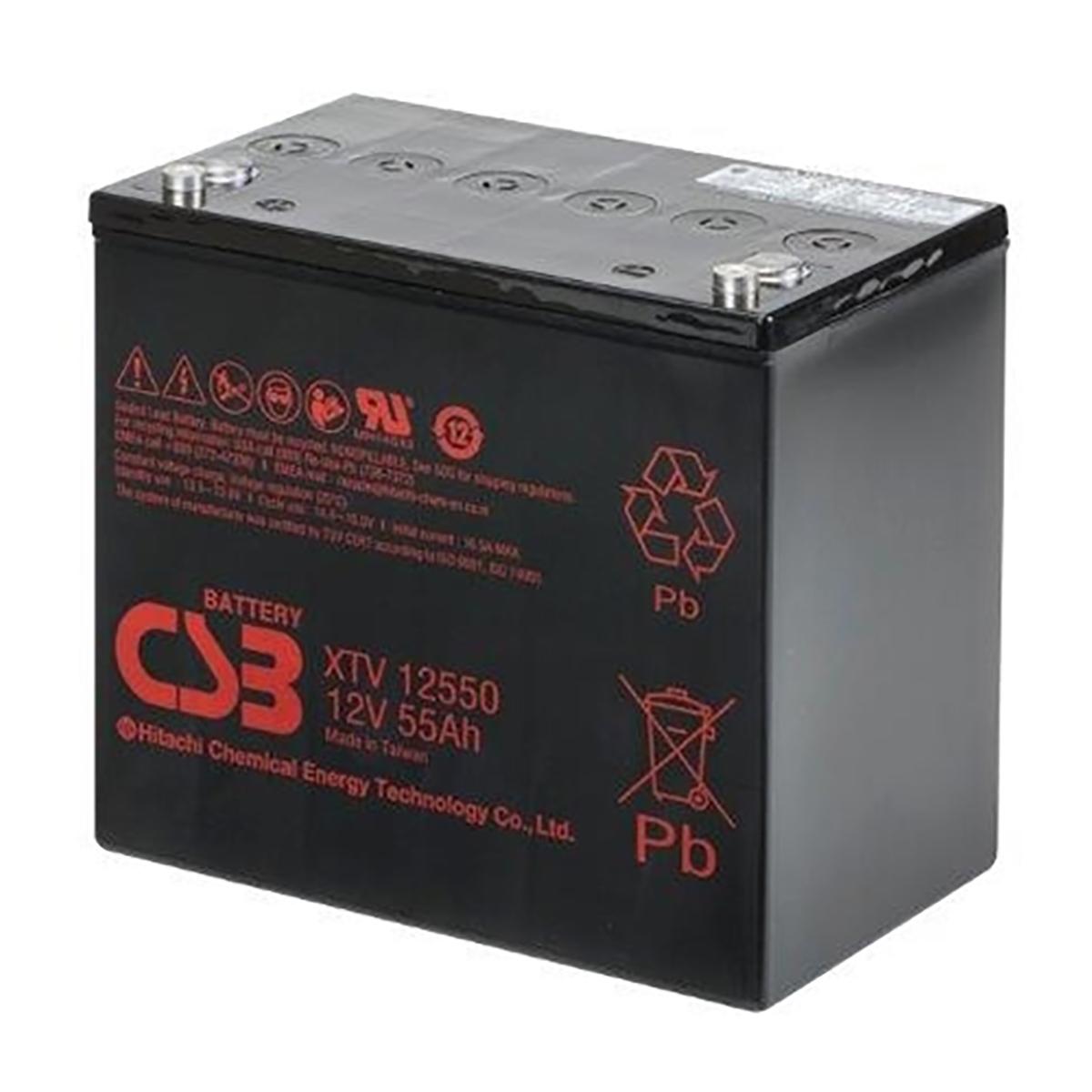 CSB XTV 12550 Battery 12V 55Ah Sealed Lead Acid | OSI Batteries